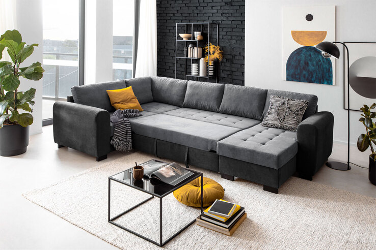 Deep grey couch store